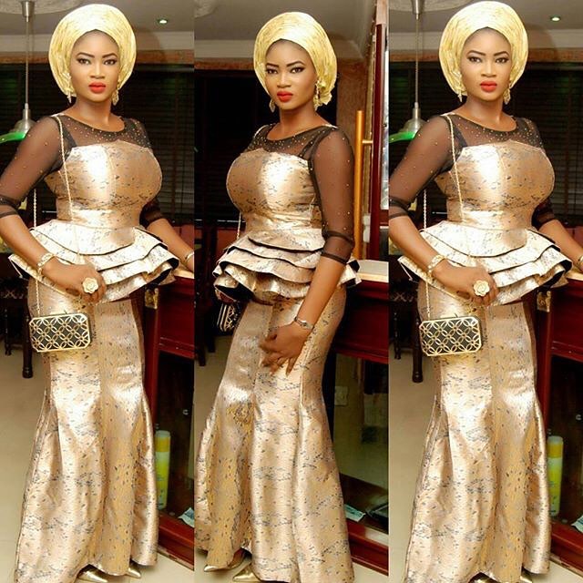latest gold asoebi | FabWoman