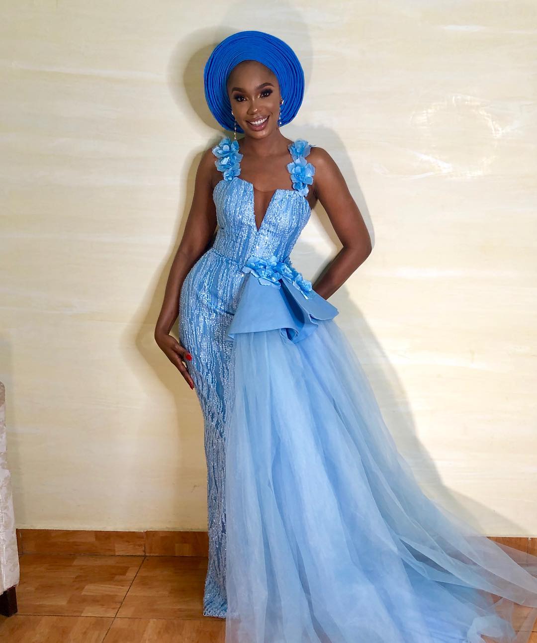 Sky Blue Aso Ebi Style Inspiration 2018 |FabWoman