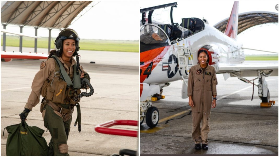 Madeline Swegle Is first Black Female Tactical Jet Pilot in US Navy